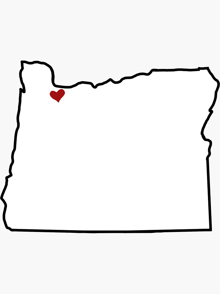 "Portland Heart in Oregon" Sticker for Sale by sunnnysu | Redbubble