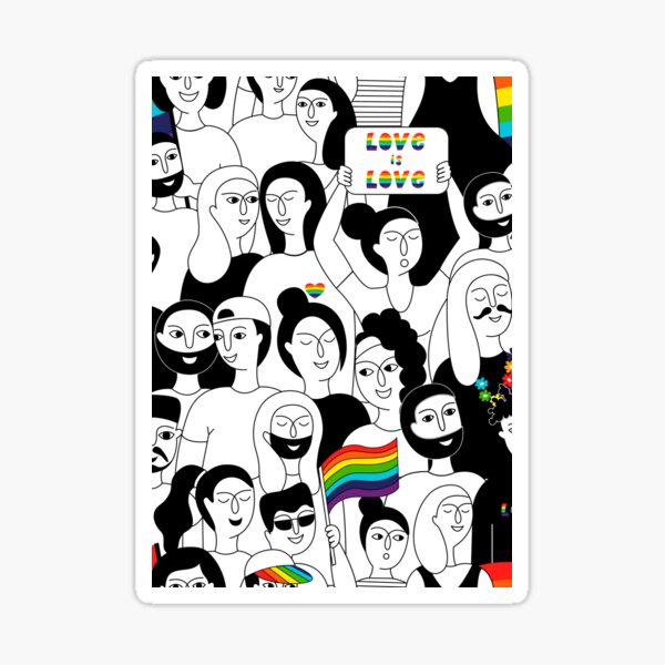 "lgbtq+ pride parade" Sticker by kumarsawkar | Redbubble