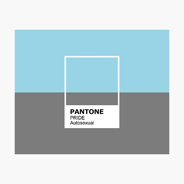 Pride Autosexual Pantone Photographic Print By Itsonlytime Redbubble