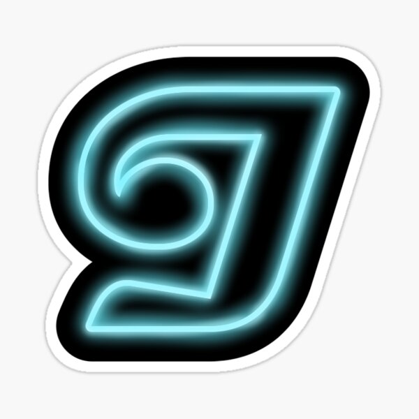 "Blue Letter I Neon Alphabet Sign" Sticker for Sale by aboltwood ...