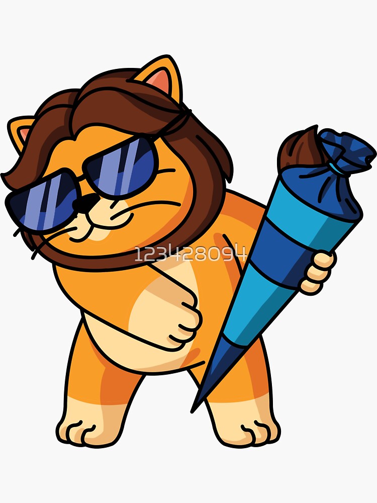 "Flossing Lion Floss Dance Zoo animals dancing" Sticker for Sale by ...