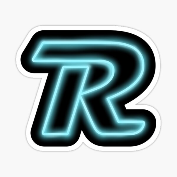 "Blue Letter R Neon Alphabet Sign" Sticker for Sale by aboltwood ...