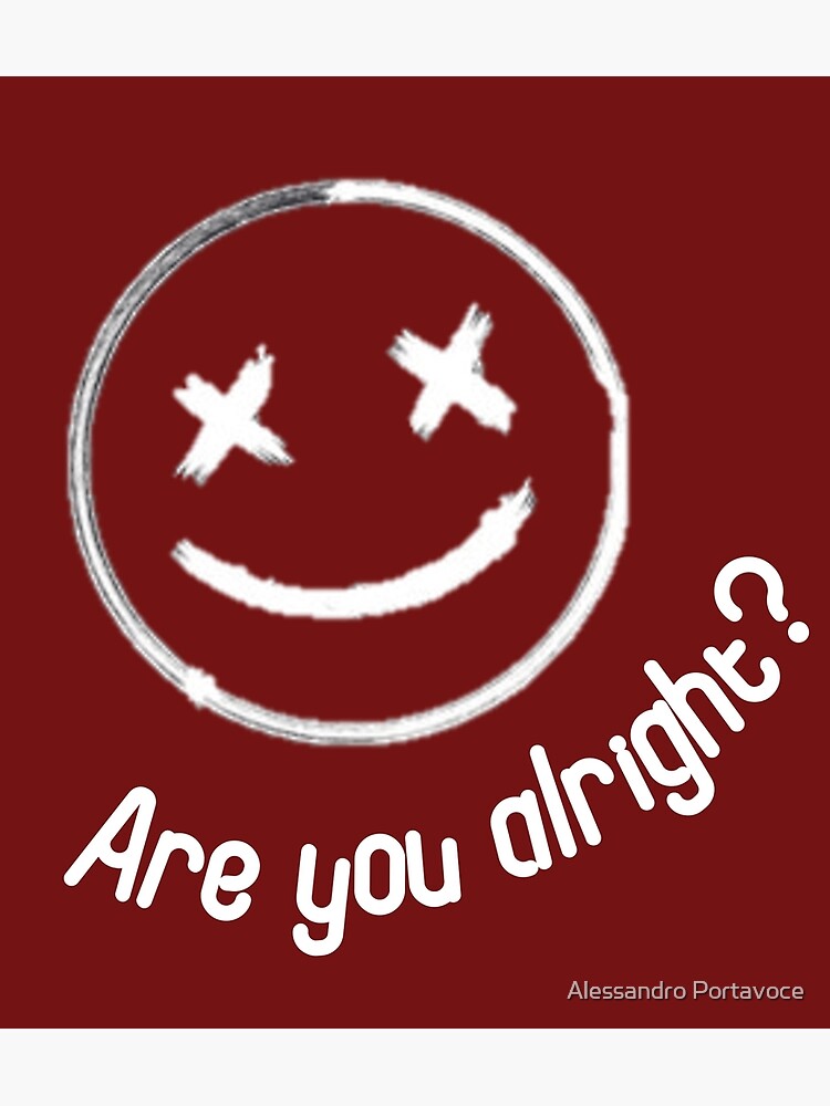 Póster «Are You Alright Lovejoy - rojo- emoji» de thats4you | Redbubble