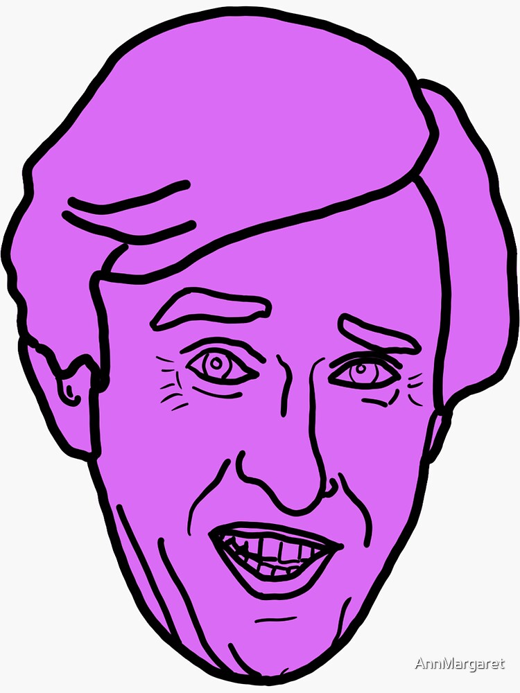 "Alan Partridge pink face, This Time, A Ha!" Sticker for Sale by ...