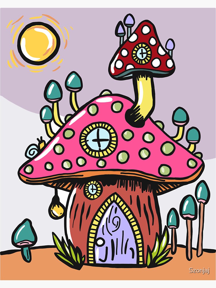 "Trippy house" Sticker for Sale by Szonjaj | Redbubble