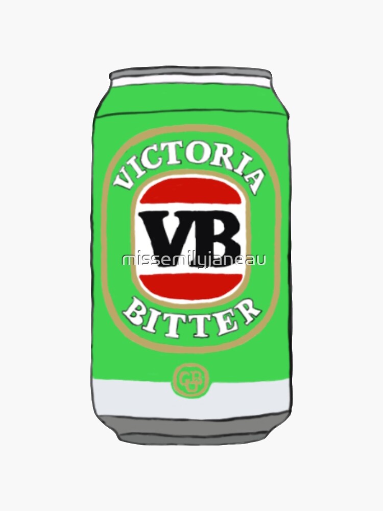 "Cartoon VB Can Aussie Beer" Sticker for Sale by missemilyjaneau ...