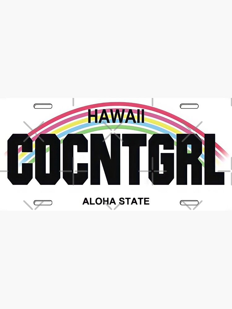 "Coconut girl aesthetic key west kitten hawaii sticker" Sticker for ...