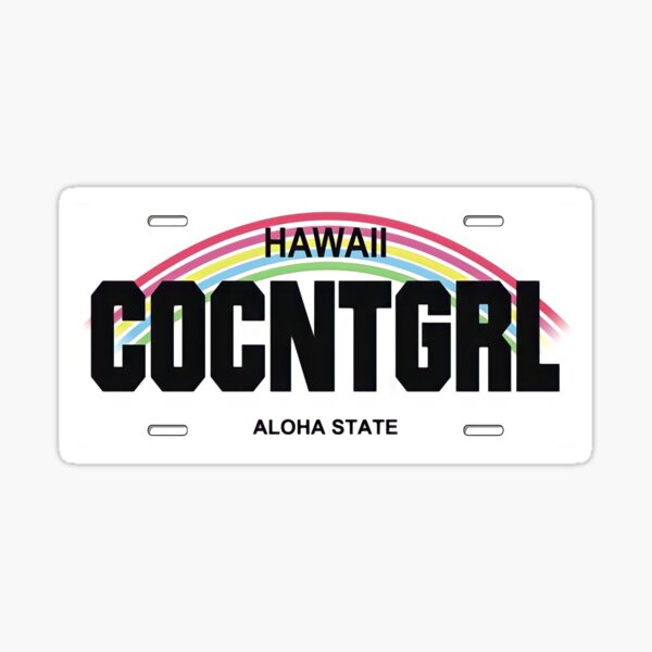 "Coconut girl aesthetic key west kitten hawaii sticker" Sticker by ...