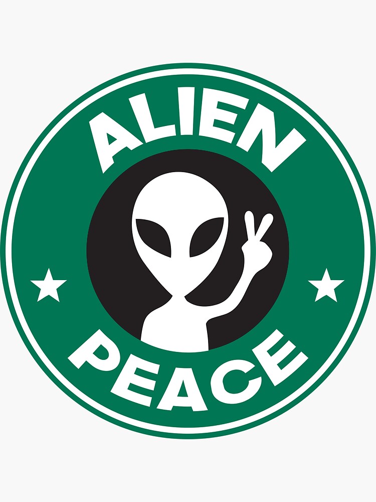 "alien peace" Sticker for Sale by yusufstry | Redbubble