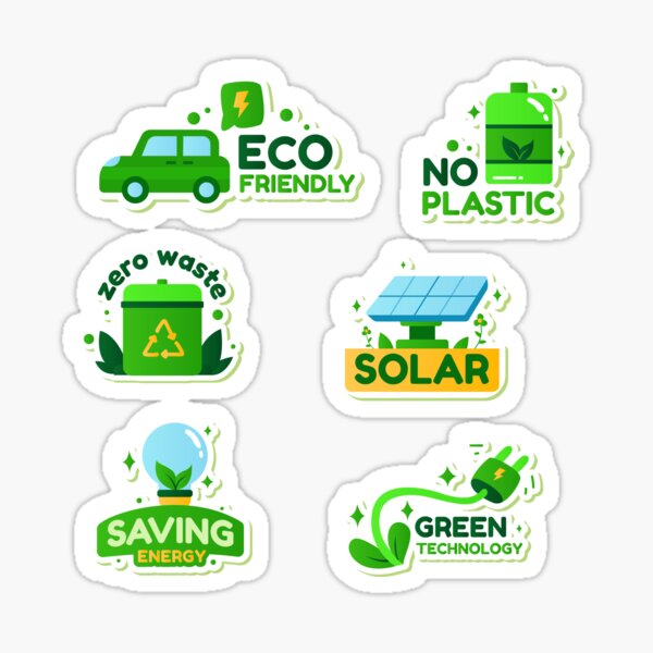 "Eco green technology pack" Sticker by abhishekarts | Redbubble