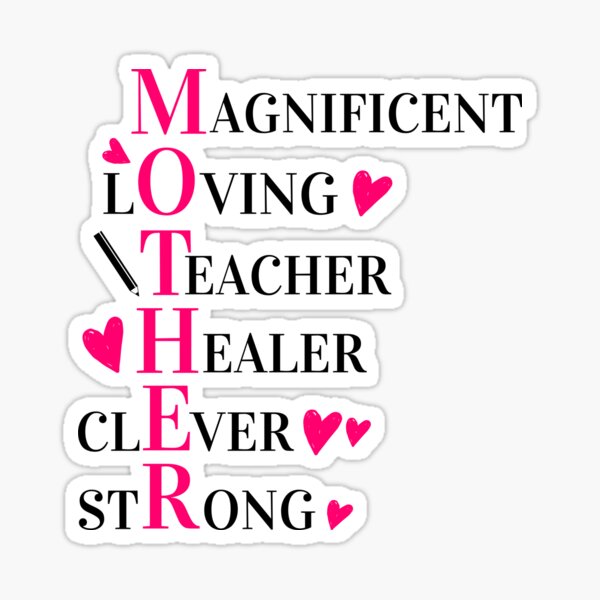"Mom Acronym" Sticker for Sale by ArTips | Redbubble