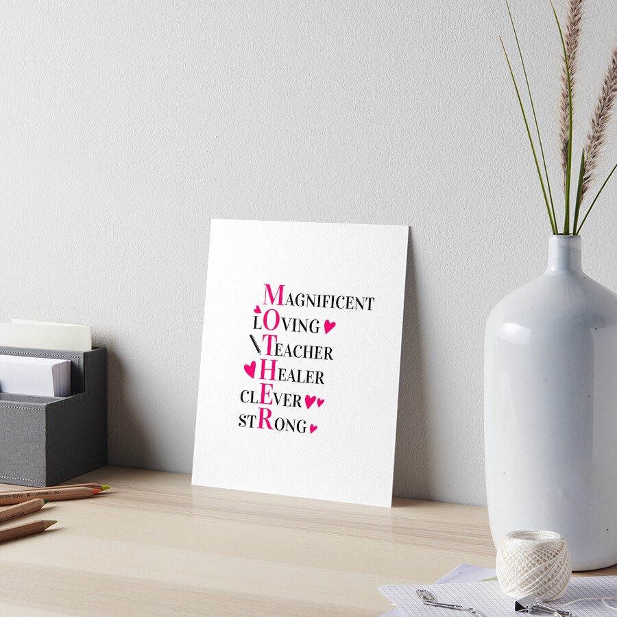 "Mom Acronym" Poster for Sale by ArTips | Redbubble
