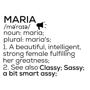 "Maria Name Definition" Coffee Mug for Sale by Teelogic | Redbubble