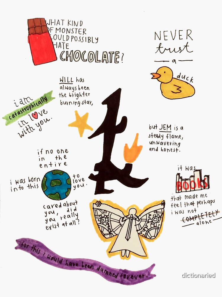 "The Infernal Devices collage" Sticker for Sale by dictionaried | Redbubble