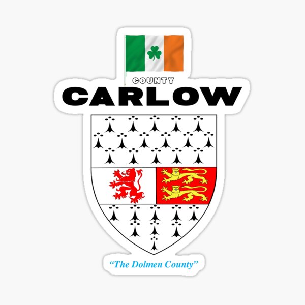 "County Carlow Ireland - Official Crest" Sticker for Sale by ...