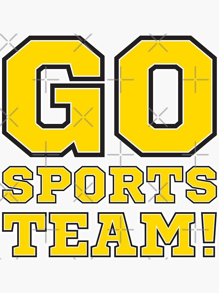 "Go Sports Team! Yay Sports! Do The Thing! Score The Points!" Sticker ...