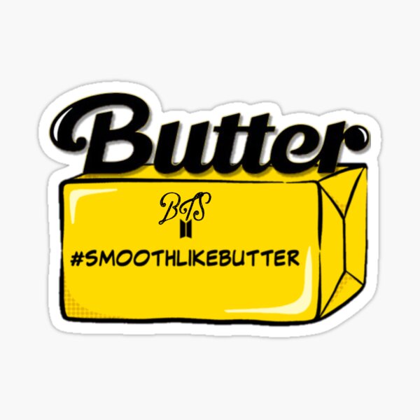 "BTS - Smooth Like Butter" Sticker for Sale by NadyaEsthetic | Redbubble