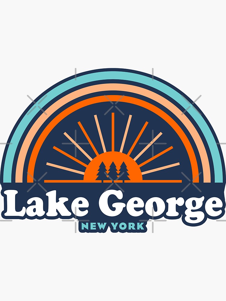 "Lake George, New York Rainbow" Sticker for Sale by esskay | Redbubble