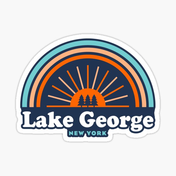 "Lake George, New York Rainbow" Sticker for Sale by esskay | Redbubble