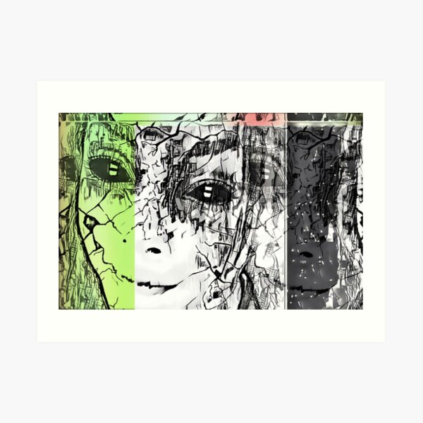 "Comic Style Dark Art Demon Face" Art Print by Disturbedrose22 | Redbubble