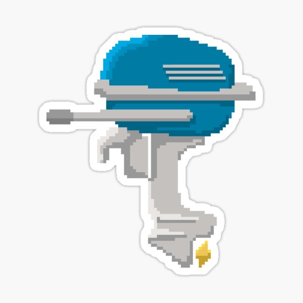 "Antique Outboard Motor Boating 8Bit Pixel Art" Sticker for Sale by ...