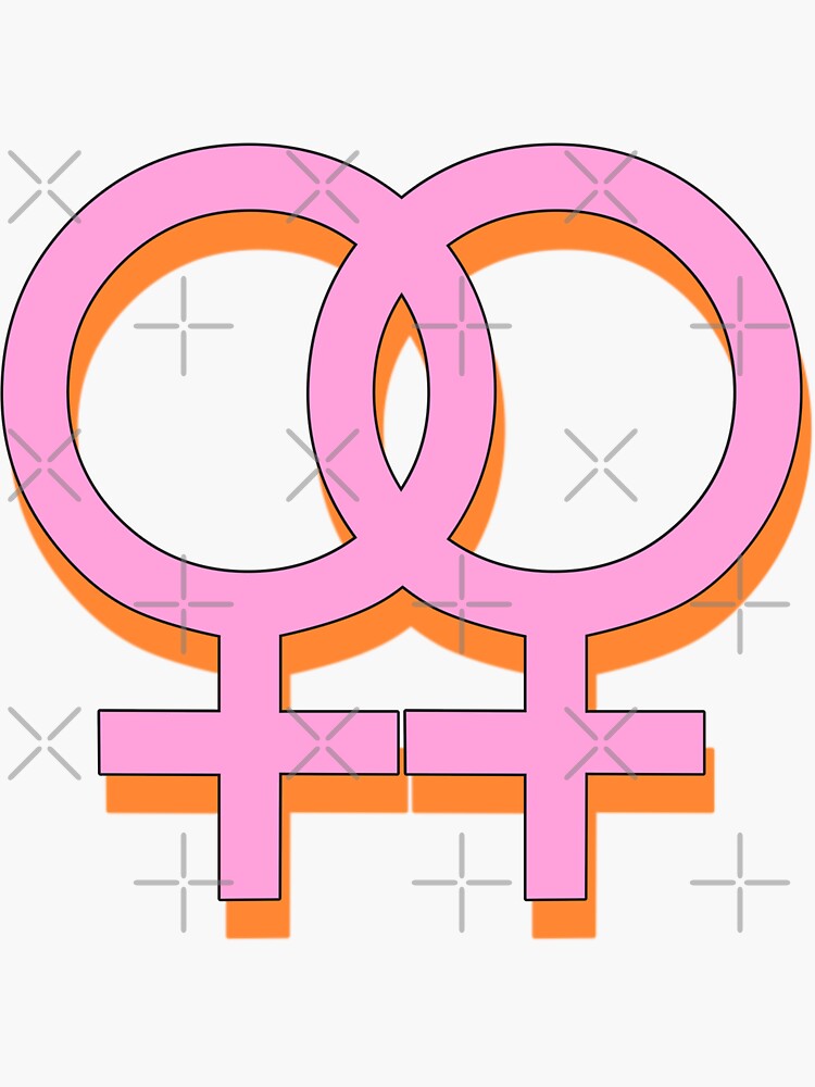 "Double venus symbol" Sticker for Sale by strawberryseeds | Redbubble