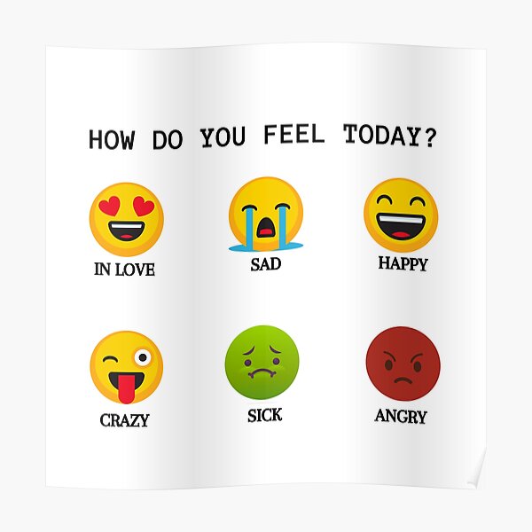 "HOW DO YOU FEEL TODAY" Poster by RuaaSam | Redbubble