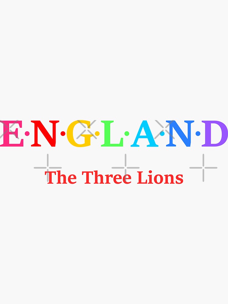 "England, The Three Lion" Sticker for Sale by Koolstudio | Redbubble