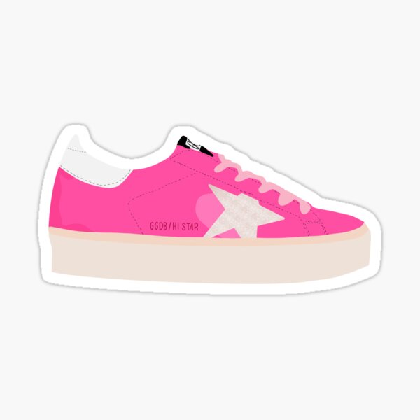 "pink golden goose shoe" Sticker for Sale by mollsdesignss | Redbubble
