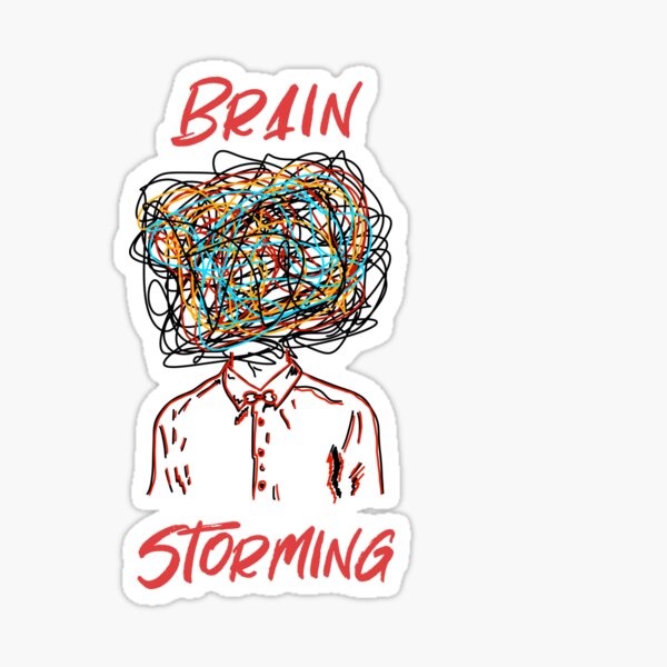 "Brainstorming " Sticker for Sale by BaliChili | Redbubble