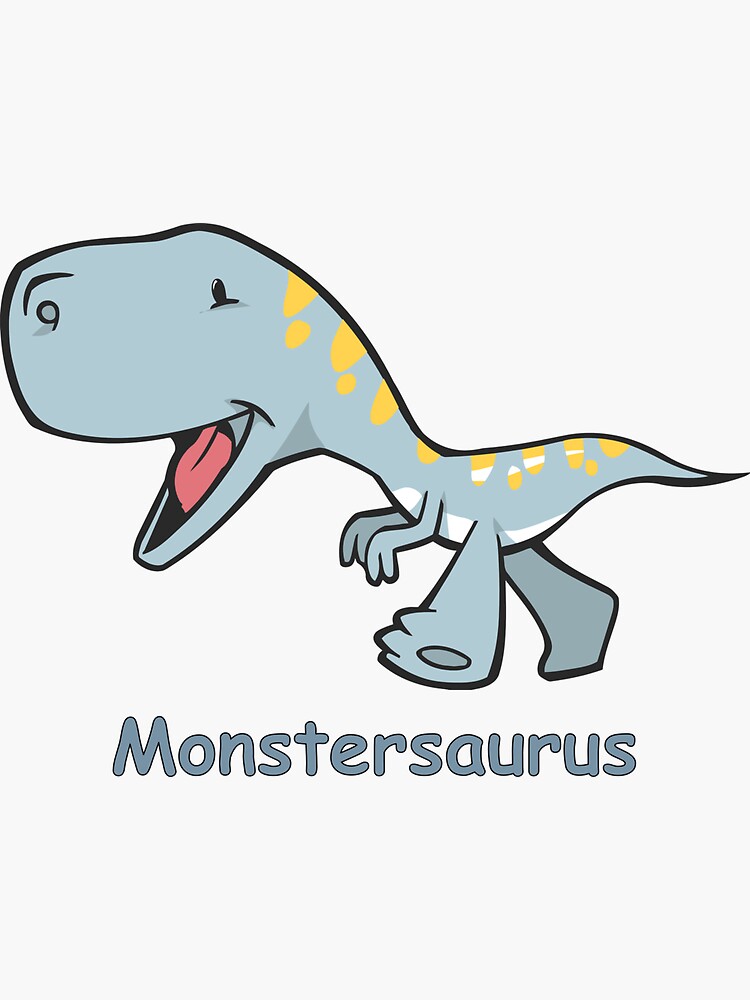 "Monstersaurus" Sticker by dfavrefelix | Redbubble