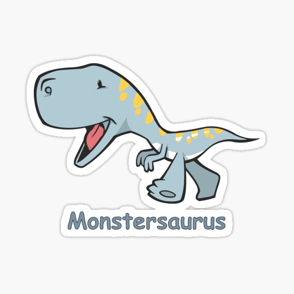 "Monstersaurus" Sticker by dfavrefelix | Redbubble