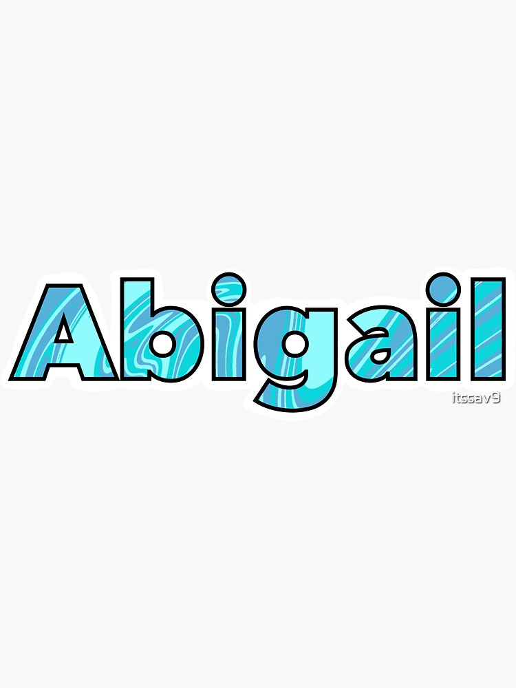 "Abigail Custom Name" Sticker for Sale by itssav9 | Redbubble