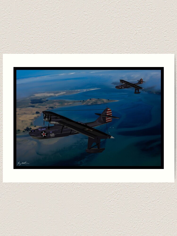 "PBY Catalinas home from patrol" Art Print by tomandersonart | Redbubble