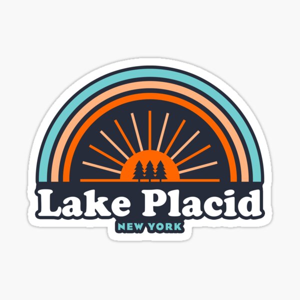 "Lake Placid New York Rainbow" Sticker by esskay | Redbubble