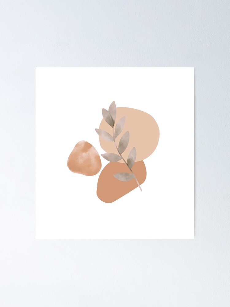 "Eucalyptus Neutral Bohemian Abstract Australian Native Plant" Poster ...