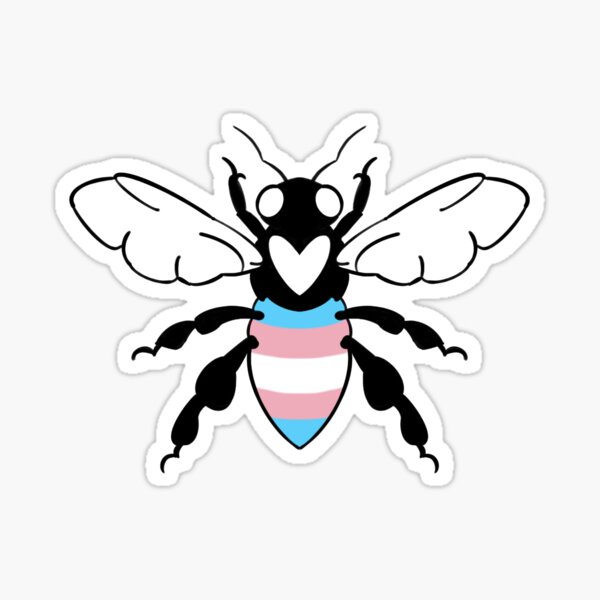 "TransBee" Sticker for Sale by Kzer0 | Redbubble