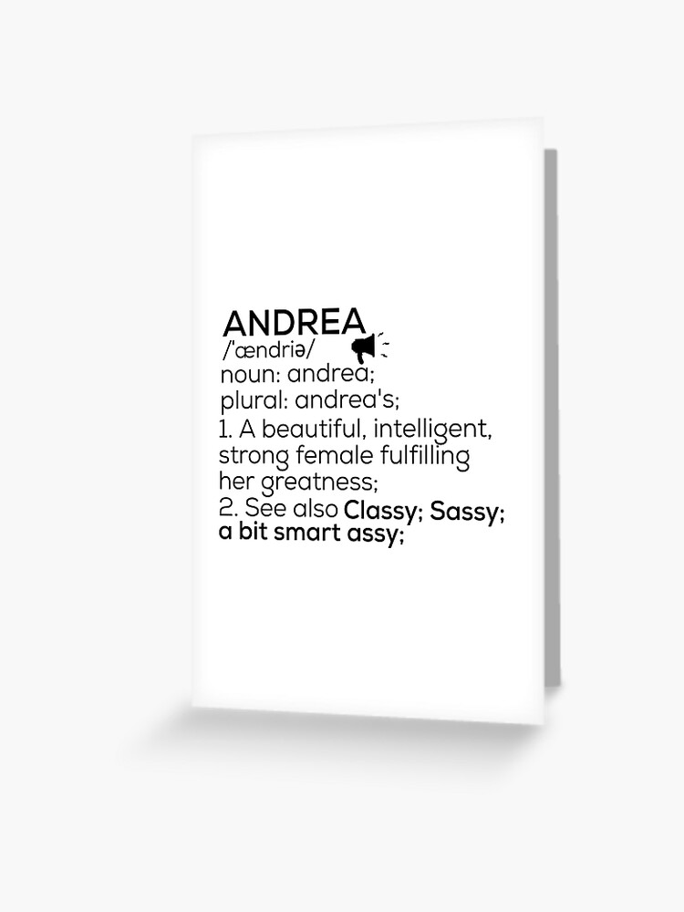 "Andrea Name Definition" Greeting Card for Sale by Teelogic | Redbubble
