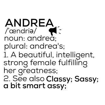 "Andrea Name Definition" Greeting Card for Sale by Teelogic | Redbubble