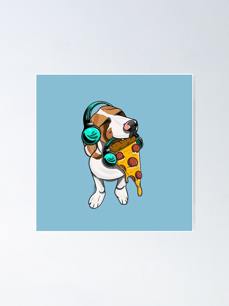 "Pupperoni pizza pup " Poster by Rainbow-Raccoon | Redbubble