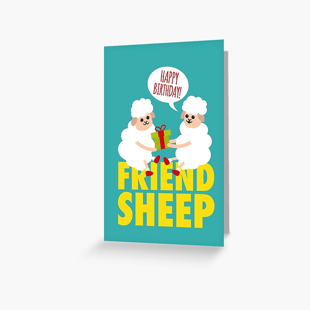 "Happy Birthday Sheep | Funny Pet Puns | Gift Ideas" Greeting Card by ...