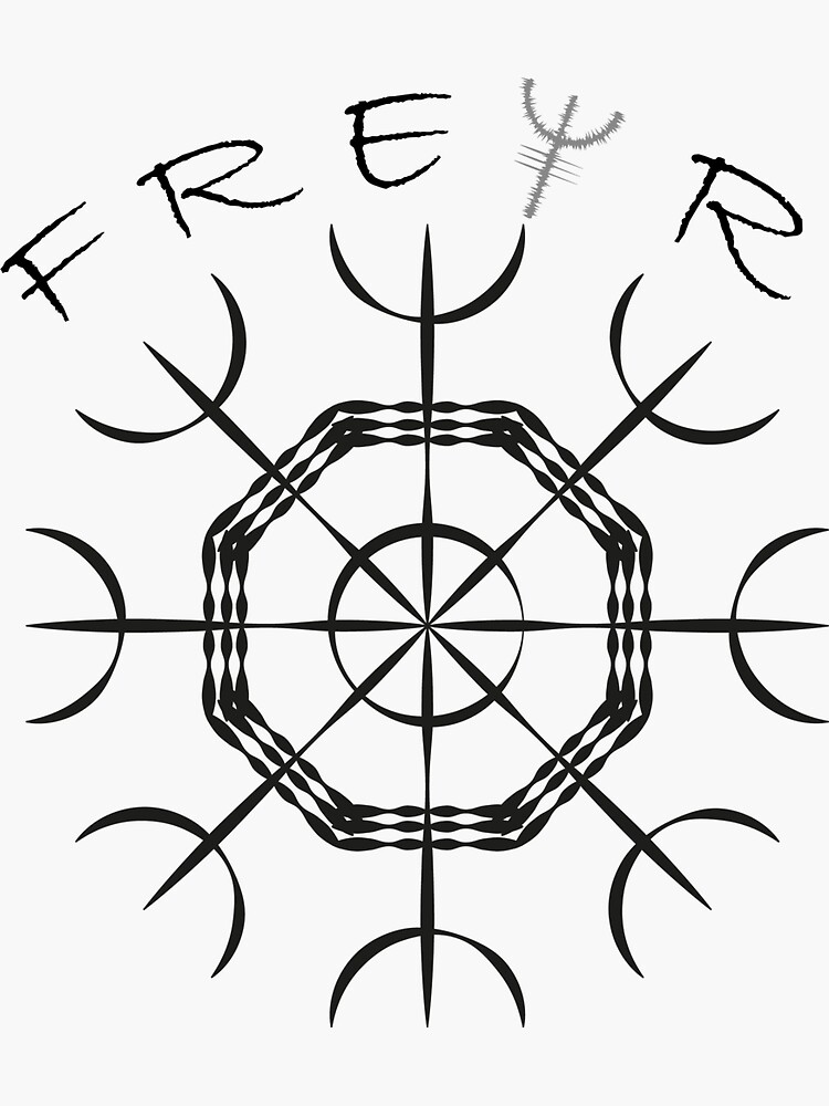 "Viking, freyr symbol design for t-shirts and stikers ..." Sticker for ...