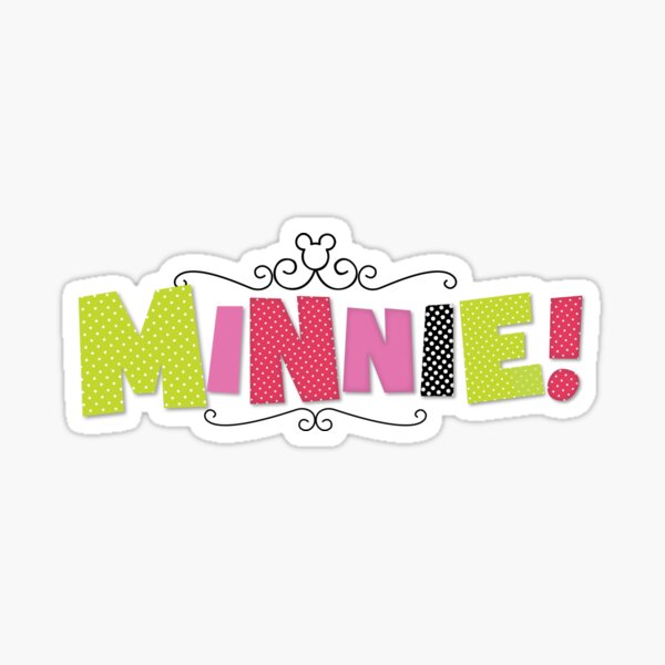 "Minnie Name Badge 03" Sticker for Sale by RAXOdAxe | Redbubble