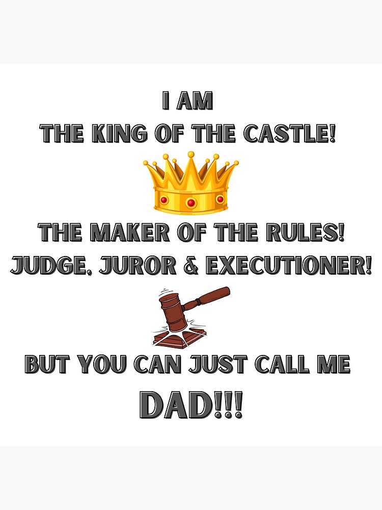"I am The King Of The Castle..." Sticker by CreativeBlitz | Redbubble