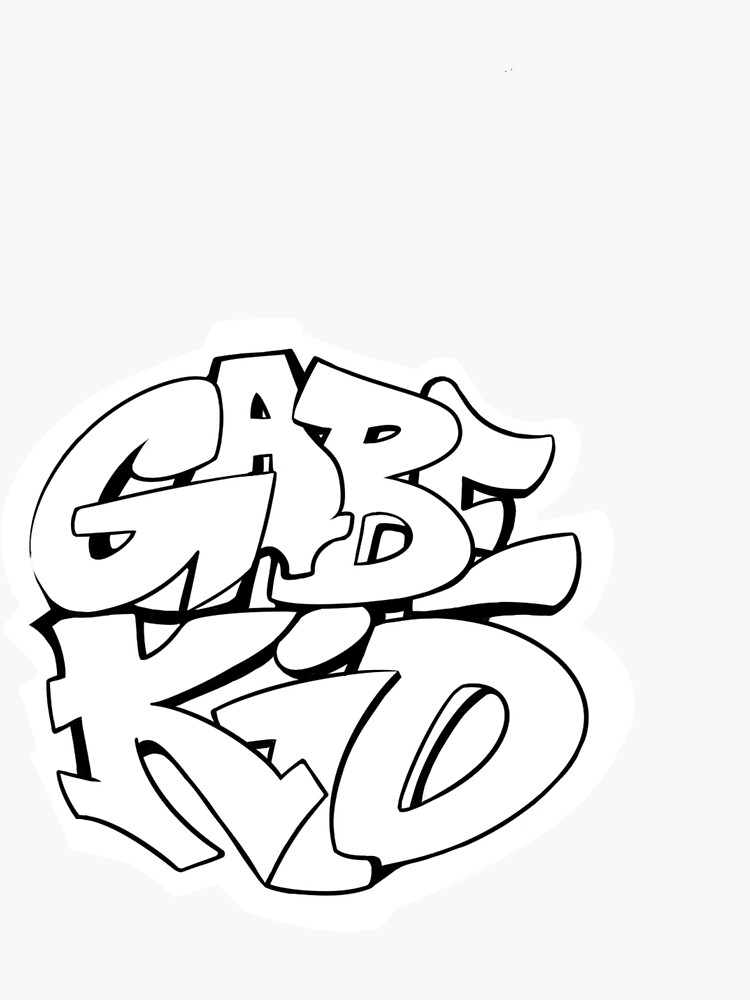 "Gabe kid "Logo"" Sticker for Sale by Purrplegraphics | Redbubble