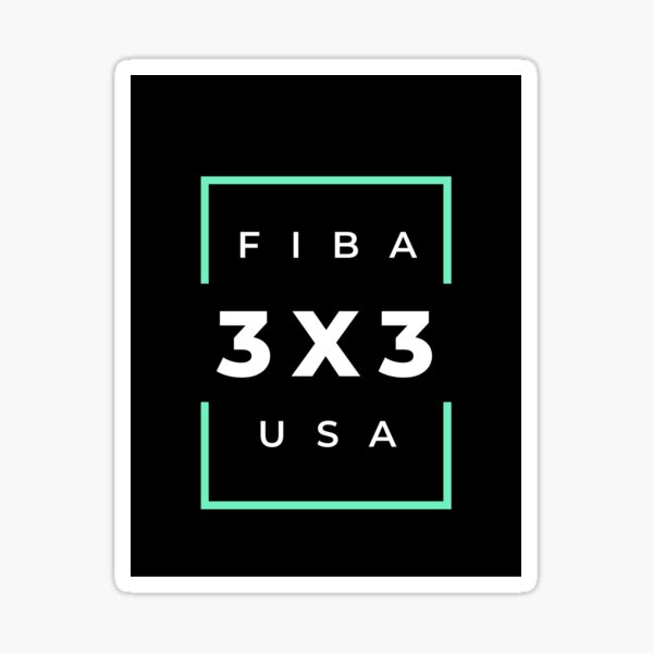 "FIBA 3x3 USA collection " Sticker for Sale by Djyash369 | Redbubble