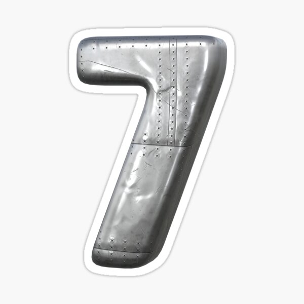 "Aviation Alphabet Number Seven" Sticker for Sale by fineart2017 ...