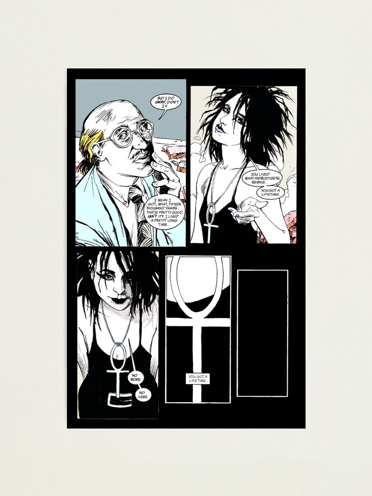 "The Sandman Quote [Death] You got a lifetime." Photographic Print for ...