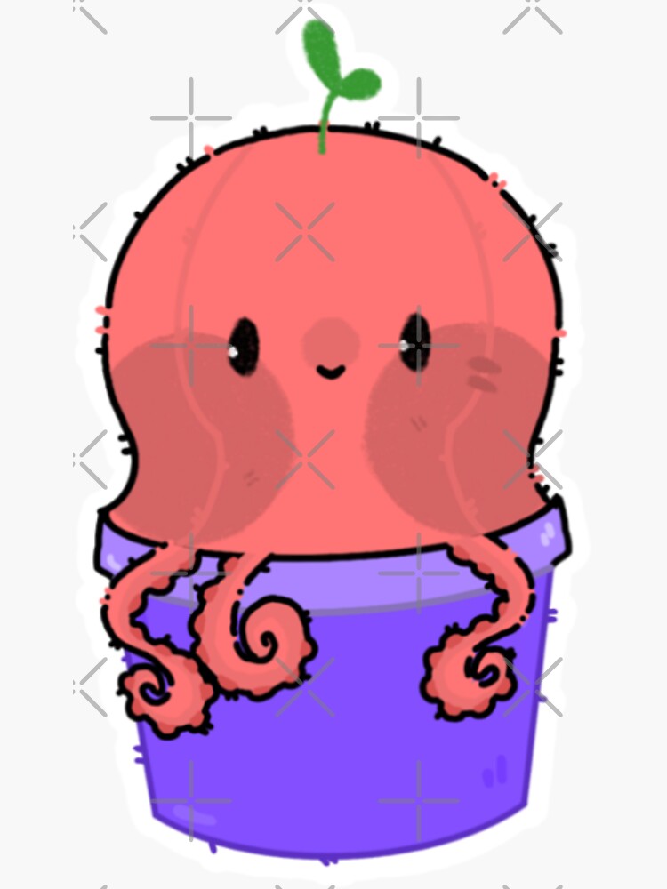 "Octoplant" Sticker by ShiningBrush | Redbubble