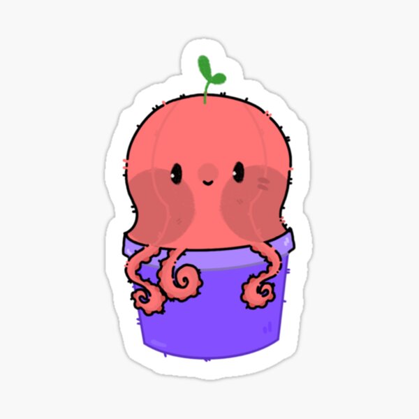 "Octoplant" Sticker by ShiningBrush | Redbubble
